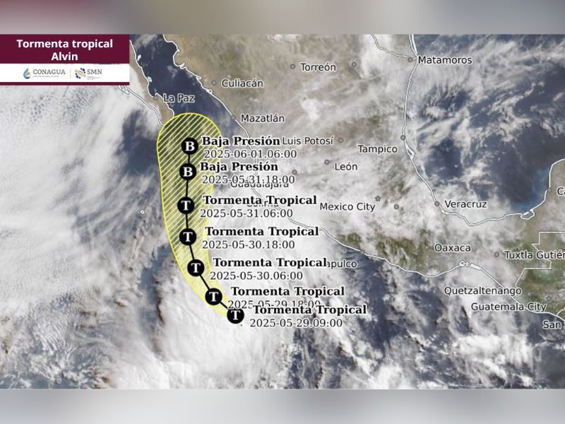 Alvin, primera tormenta tropical de la temporada golpea Océano Pacífico ...